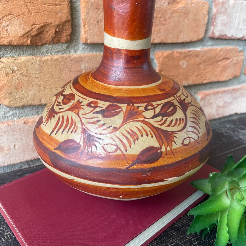 Barro Canelo Mexican Pottery Vase Cinnamon Clay Tonala Vase - Etsy