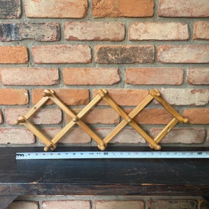 Wooden Accordion Peg Rack Vintage Wood 10 Peg Hanging Rack - Etsy