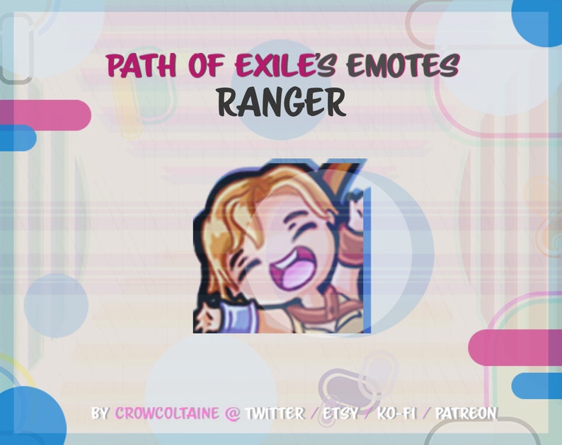 Ranger path of Exile Emotes for Discord Twitch Youtube - Etsy