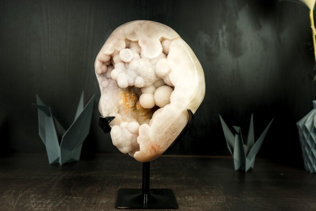 Amethyst Geode With Light Rose and White Druzy, and Gorgeous Natural ...