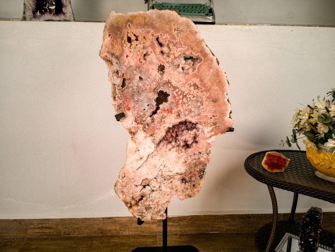 Rare Pink/red Amethyst Geode Slab, XX Large Red Amethyst Druzy, Rose ...