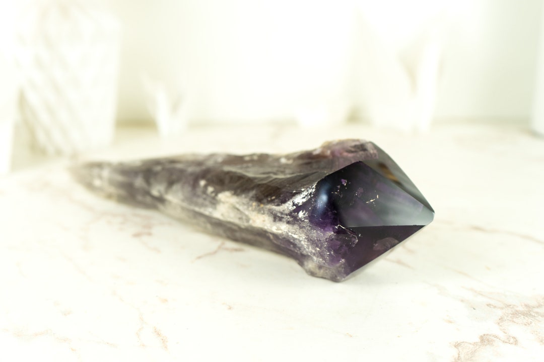 X-large Deep Purple Amethyst Scepter, 11 In, Raw and Natural AAA Bahia ...