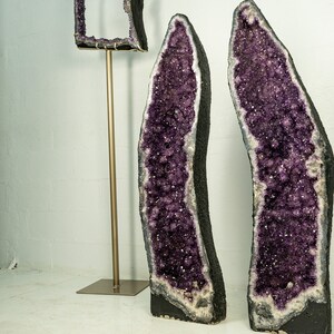 Pair of X-tall Amethyst Cathedral Geodes, 50.4 in Tall, Purple Amethyst ...