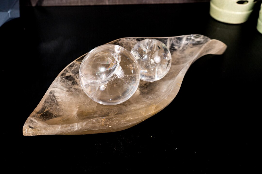 Hand-carved Smoky Quartz Crystal Bowl – Genuine Quartz Centerpiece for ...