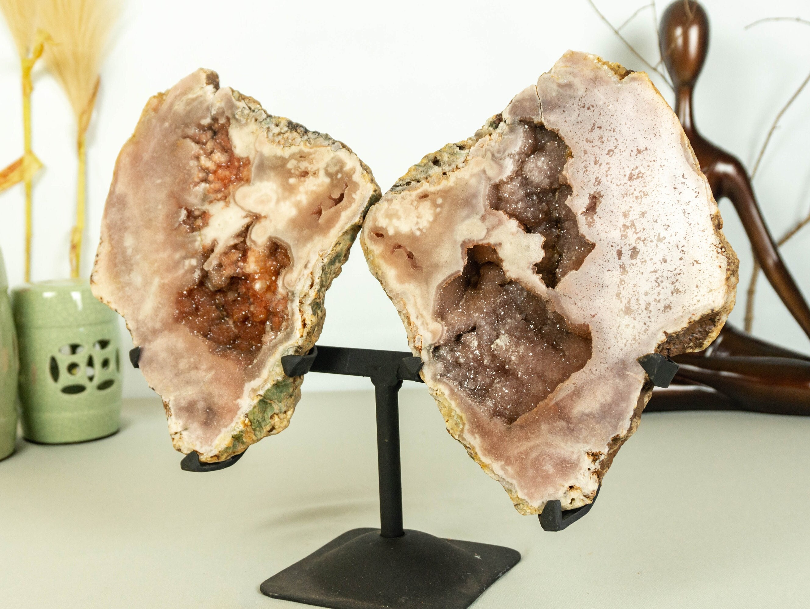 Pink Amethyst Butterfly Geode Angel Wings Pink Amethyst With - Etsy UK