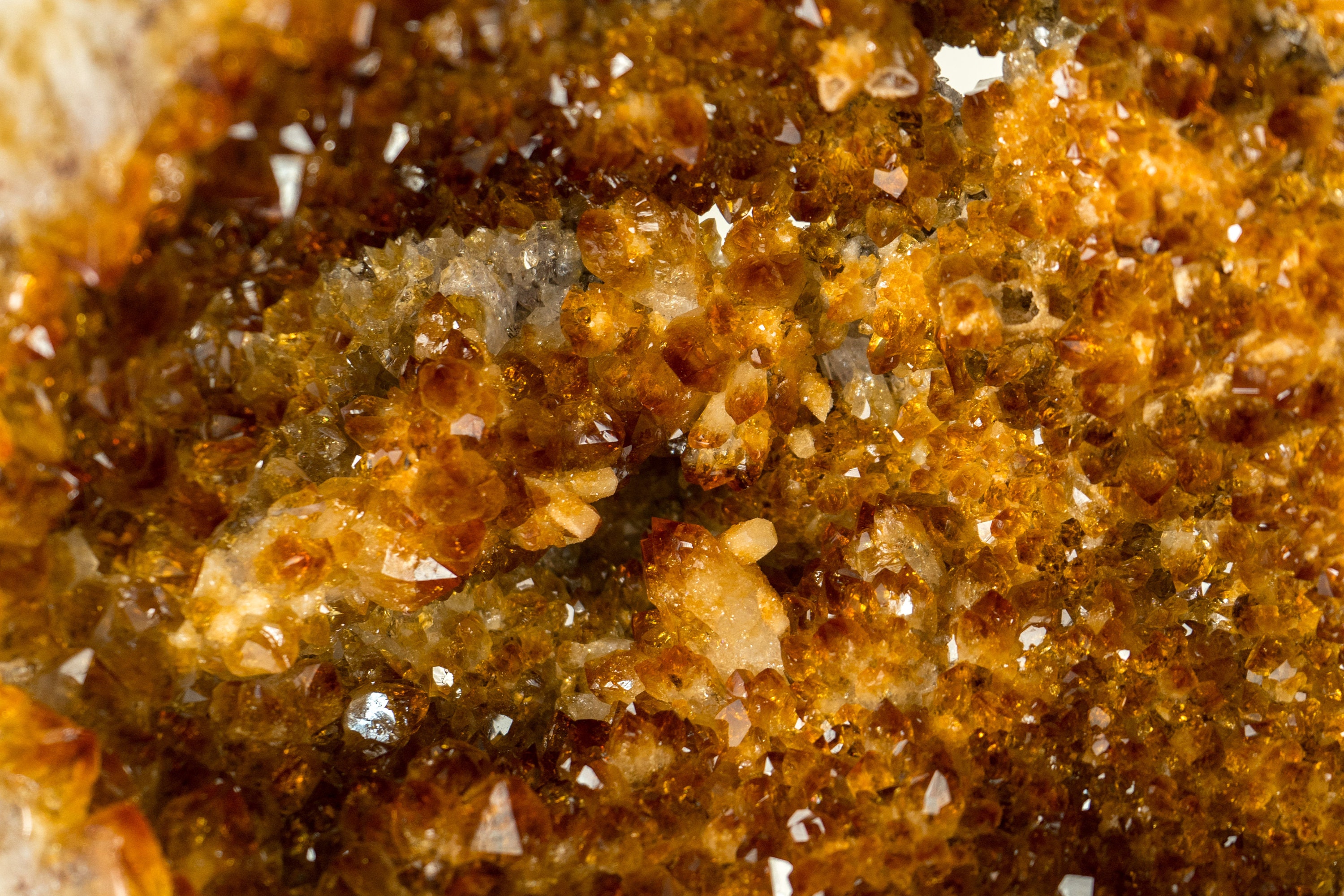 World-class Citrine Geode With Shiny Golden Orange Citrine Crystal ...