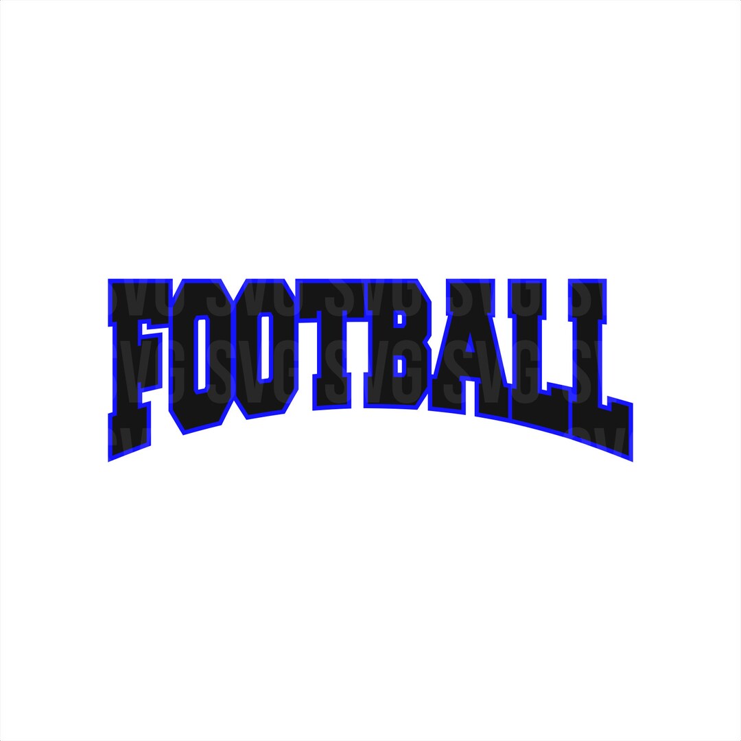 Football Text Svg, 2 Color Football Text Svg, Football Svg, Custom ...