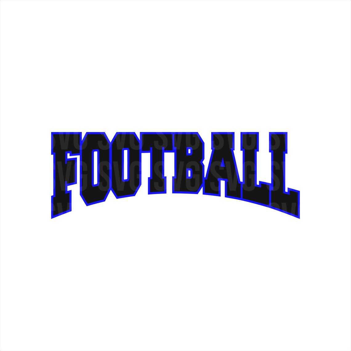 Football Text Svg 2 Color Football Text Svg Football Svg - Etsy