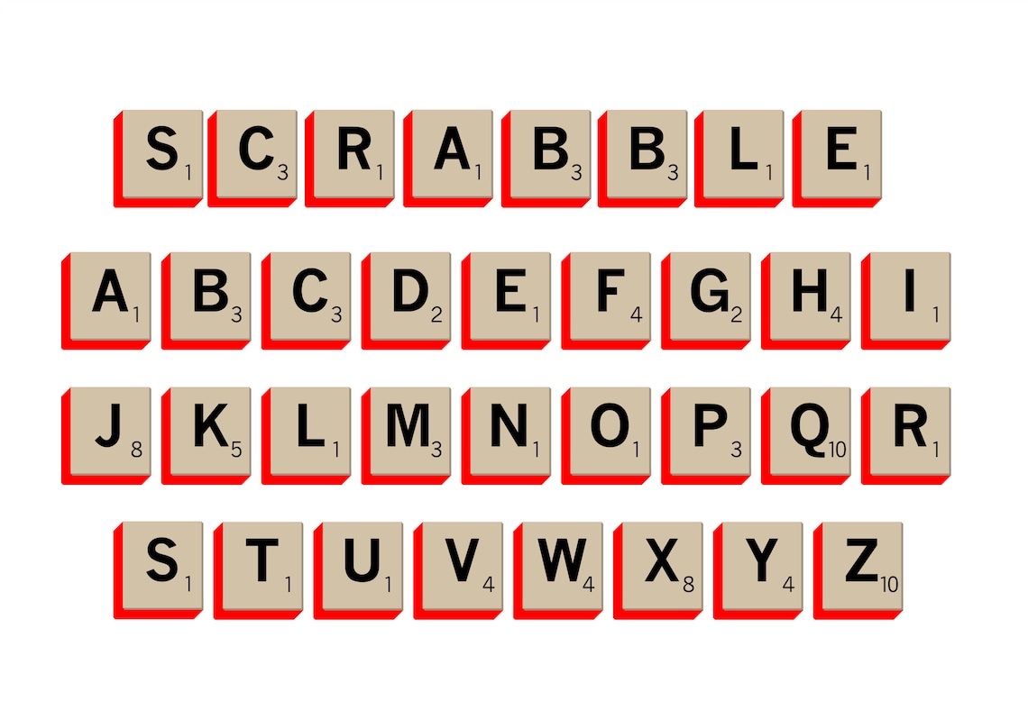 SCRABBLE TILES SVG Files, Scrabble Tiles Svg Files for Cricut, Scrabble ...