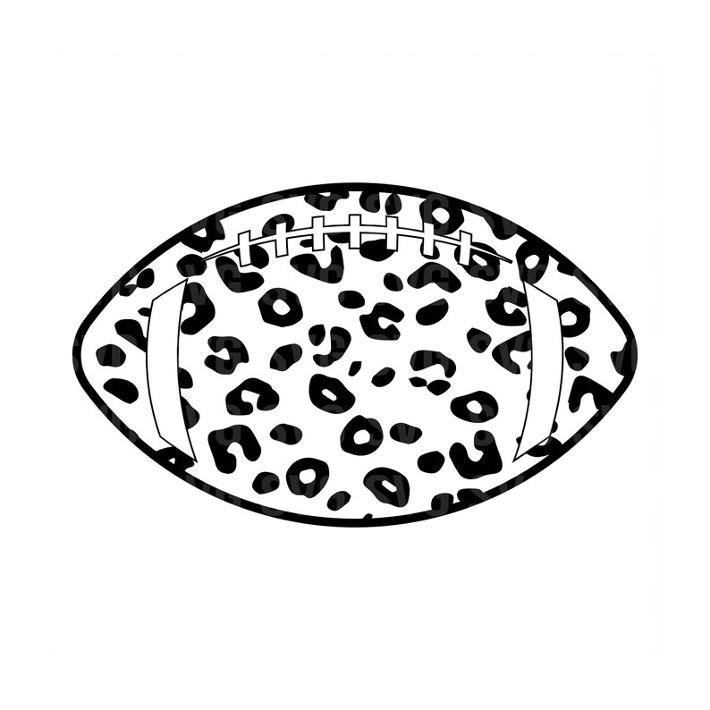 Leopard Football Svg Football Svg Custom Football - Etsy
