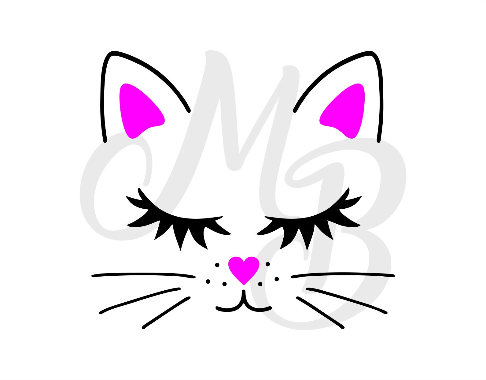 Cut Cat Cat SVG Cat Lover SVG Cat Svg Cat Ears Svg Cute - Etsy