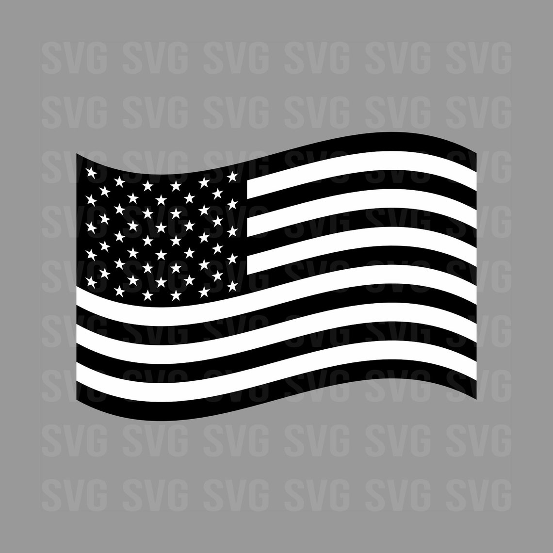 USA Flag Svg, American Flag Svg, Flag Waving Svg, Black and White Flag ...