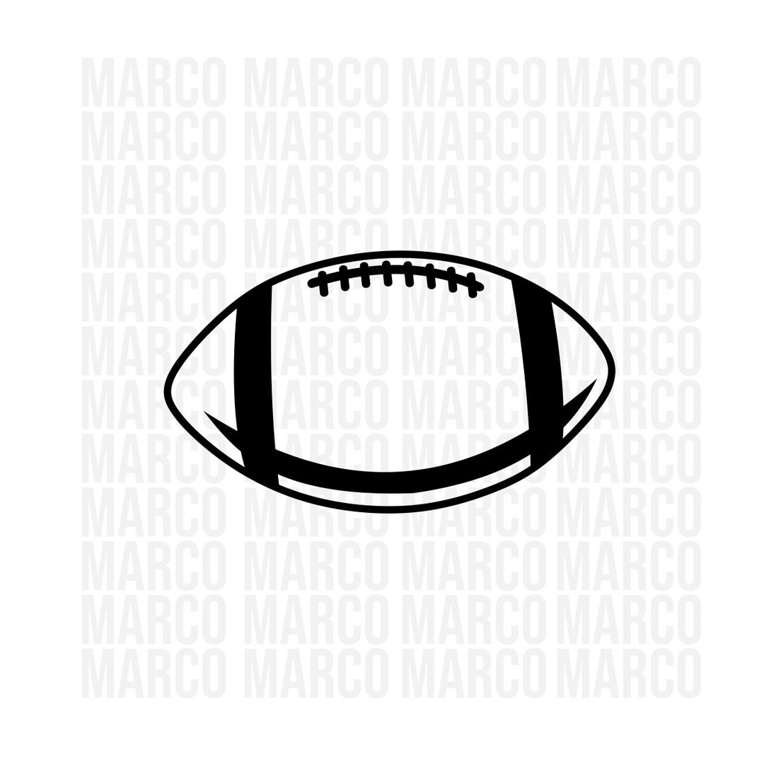 Football SVG, Football Outline PNG, Football Silhouette, Football Cut ...
