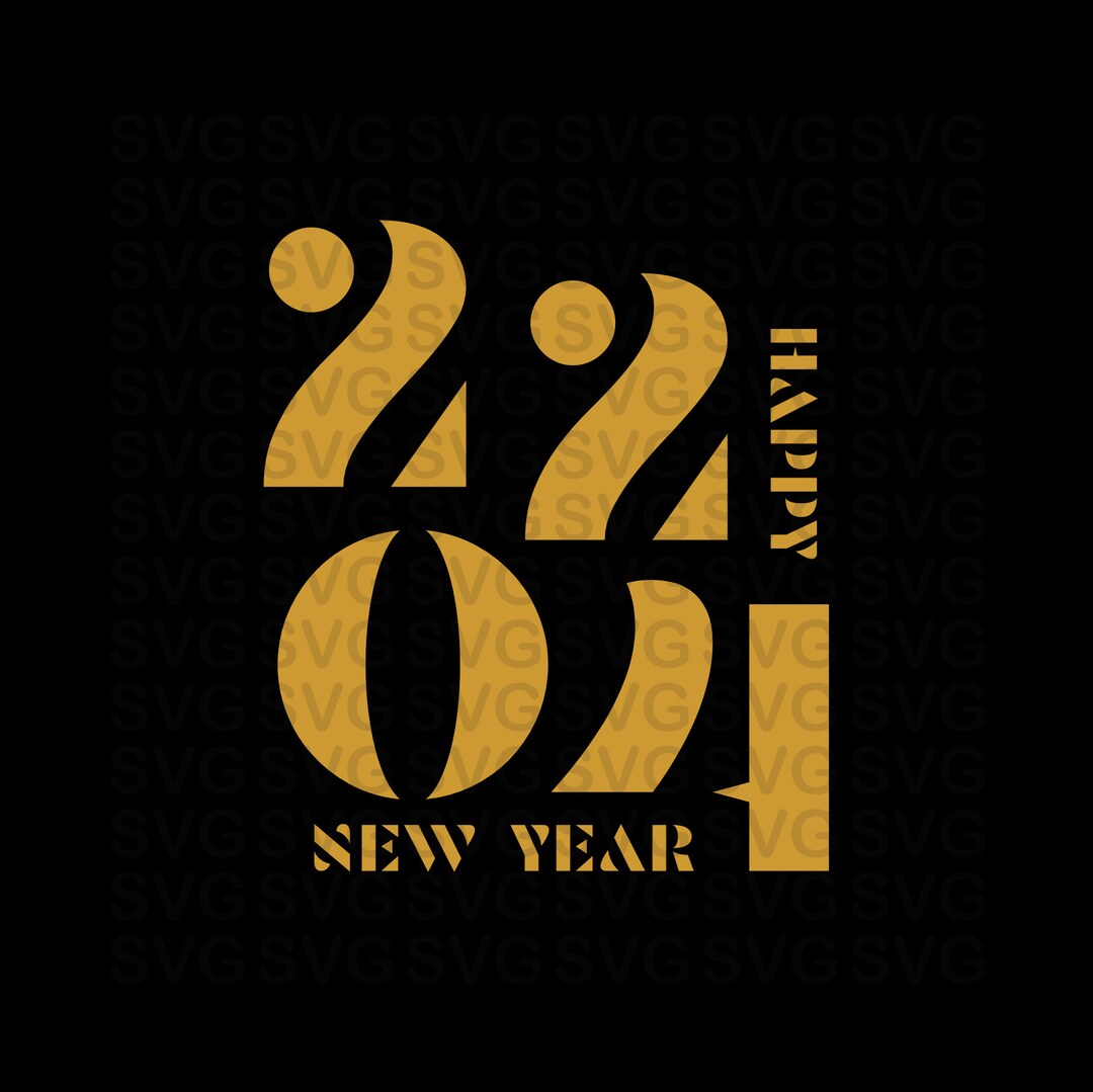 Happy New Year 2024 Svg Png Sublimation Print and Then Cut - Etsy