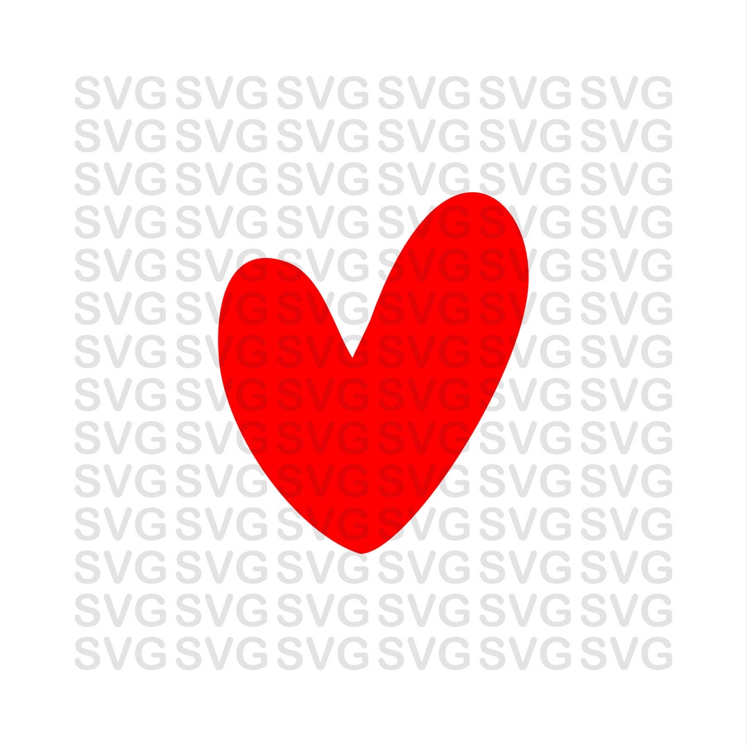 Hand Drawn Heart, Hand Lettered Hearts SVG, SVG Files, Instant Download ...