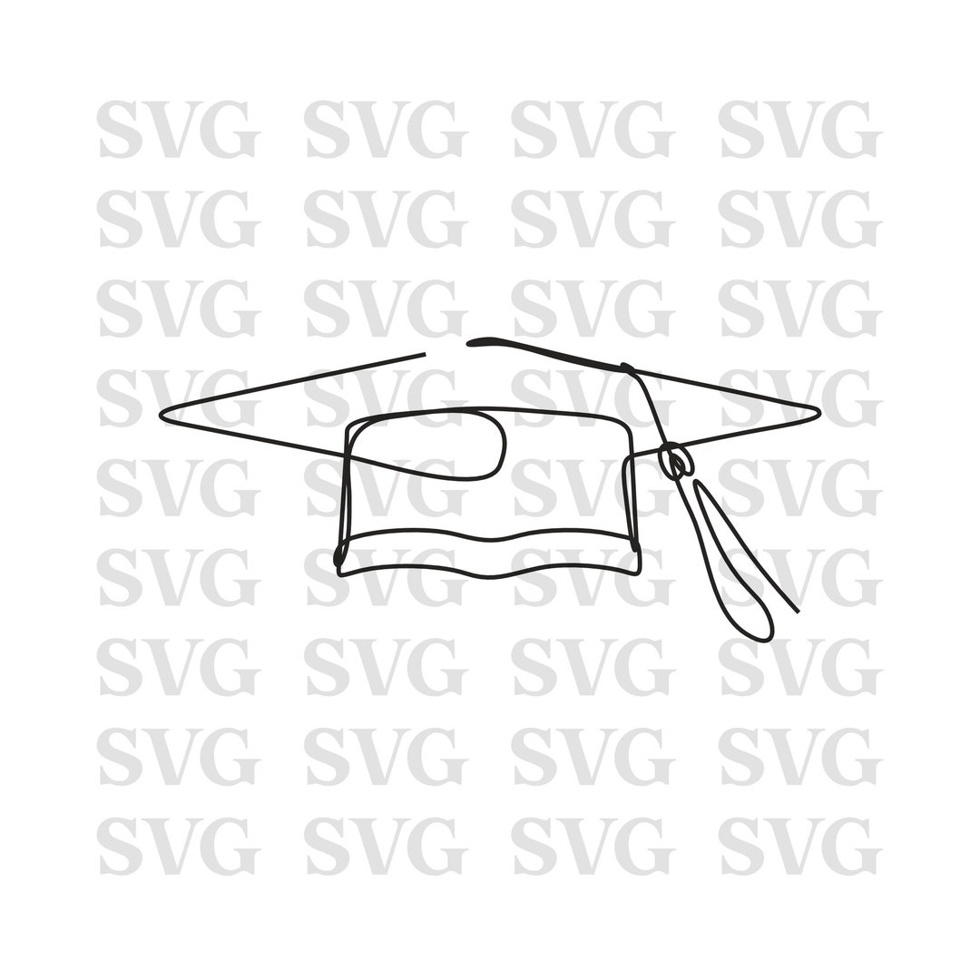 Graduation Cap Svg, Hand Drawn Cap Svg, Png, Cute Cap, Seniors Svg ...