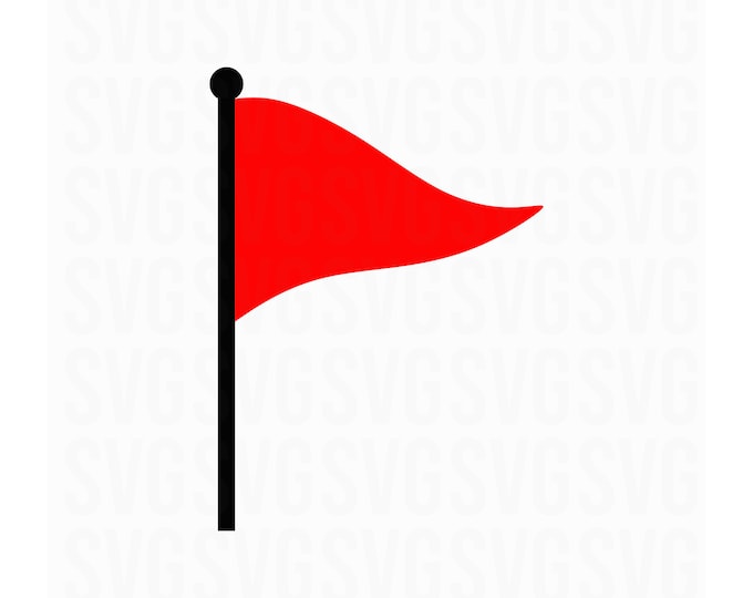 Red Flag Enamel Pin - Etsy