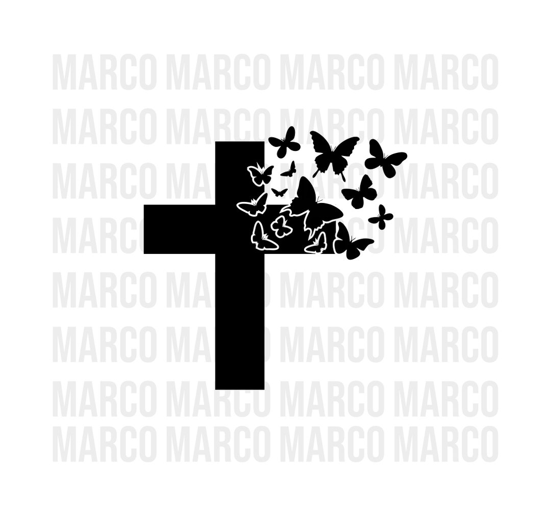 Cross Butterfly SVG, Butterflies Svg, Relgious Svg, Jesus Svg, Cross ...