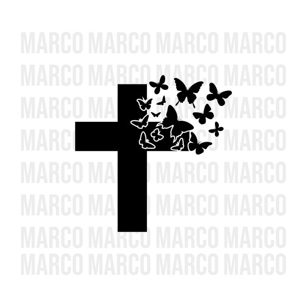 Butterfly Cross Png - Etsy