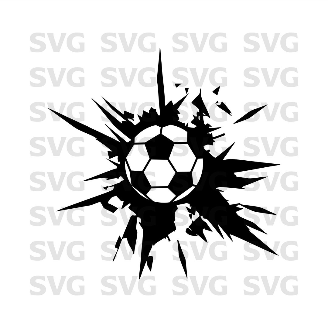 Soccer Ball Shatter Svg, Futbol Svg, Glass Shatter Svg, Png ...