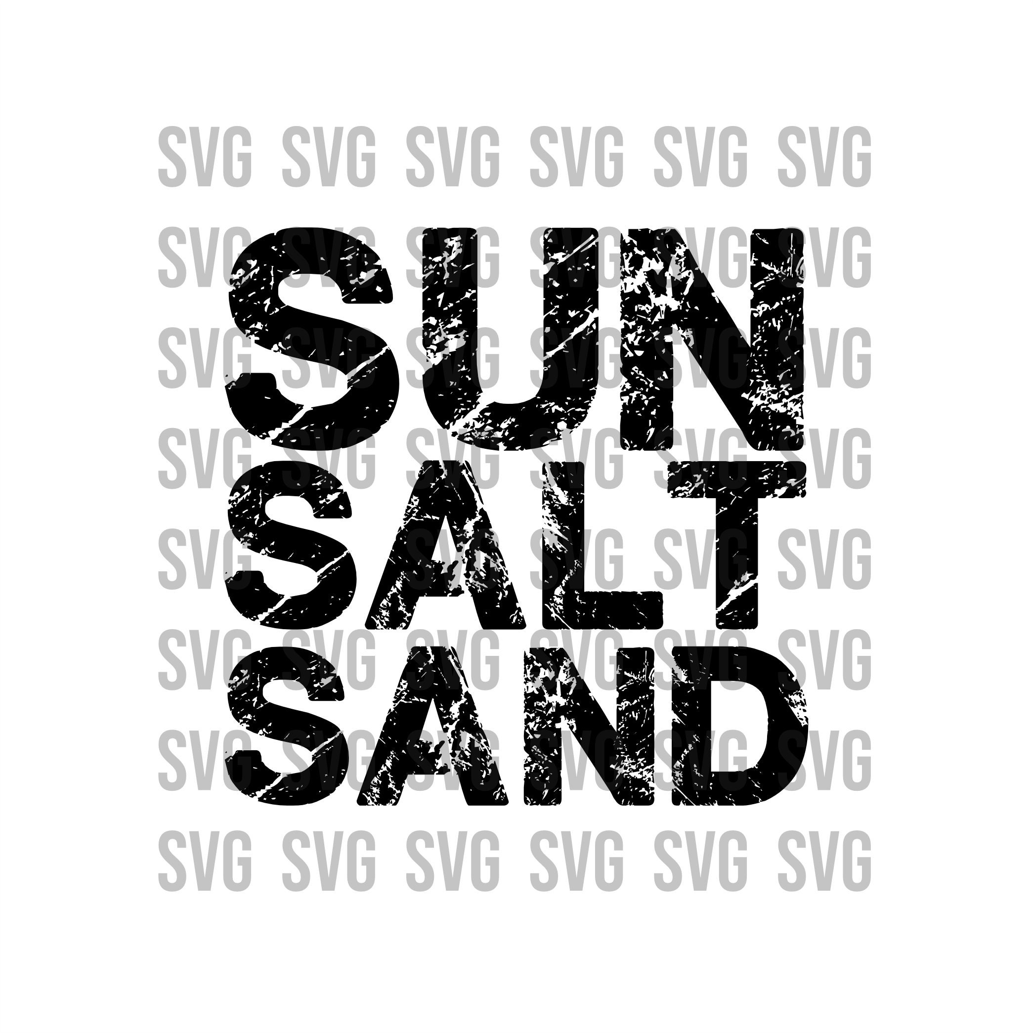 Sun Sand Salt Svg Summer Svg Vacation Svg Beach Svg Cute - Etsy