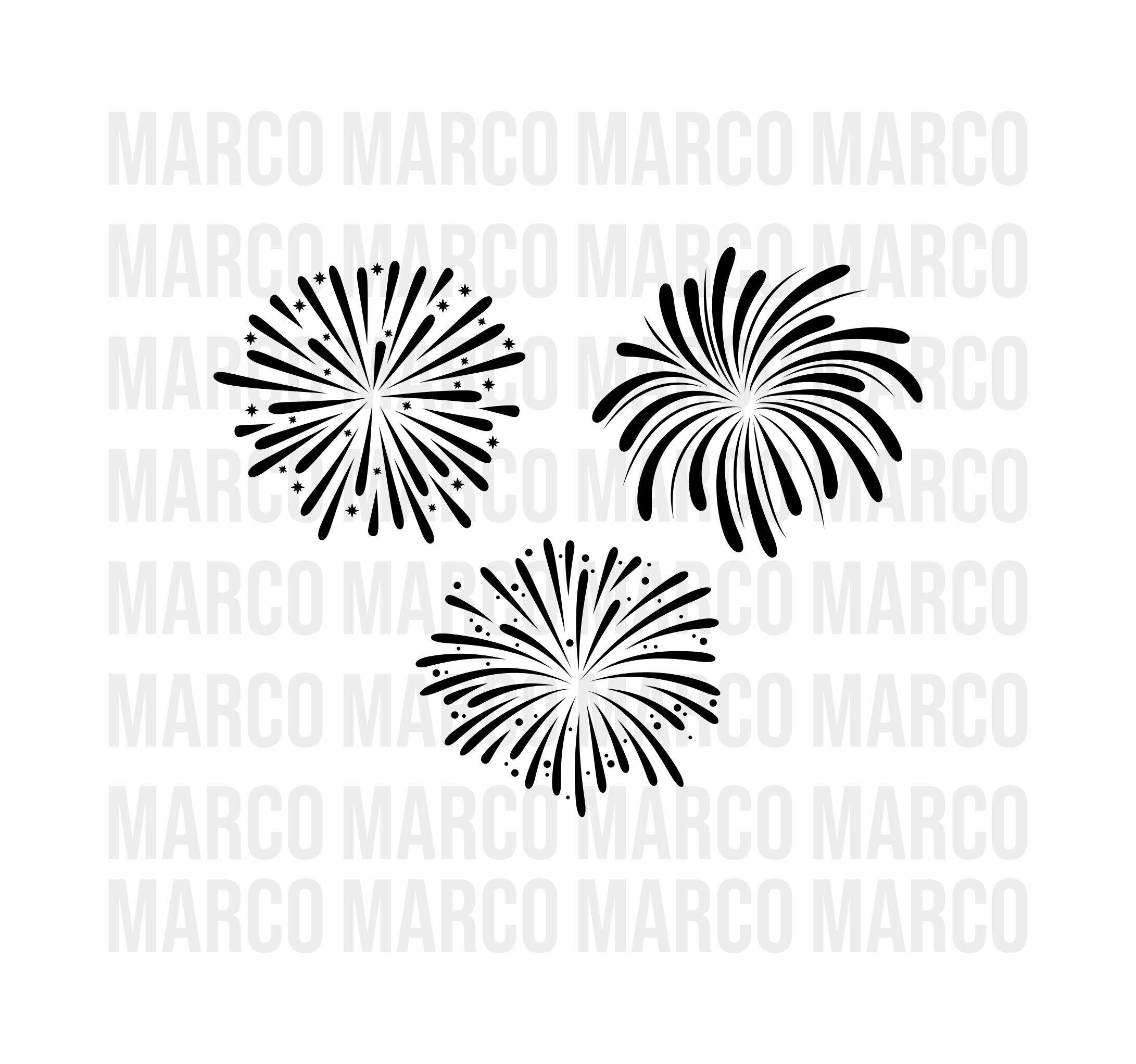 Fireworks Svg New Year Svg 4th of July Fireworks Svg Png | Etsy