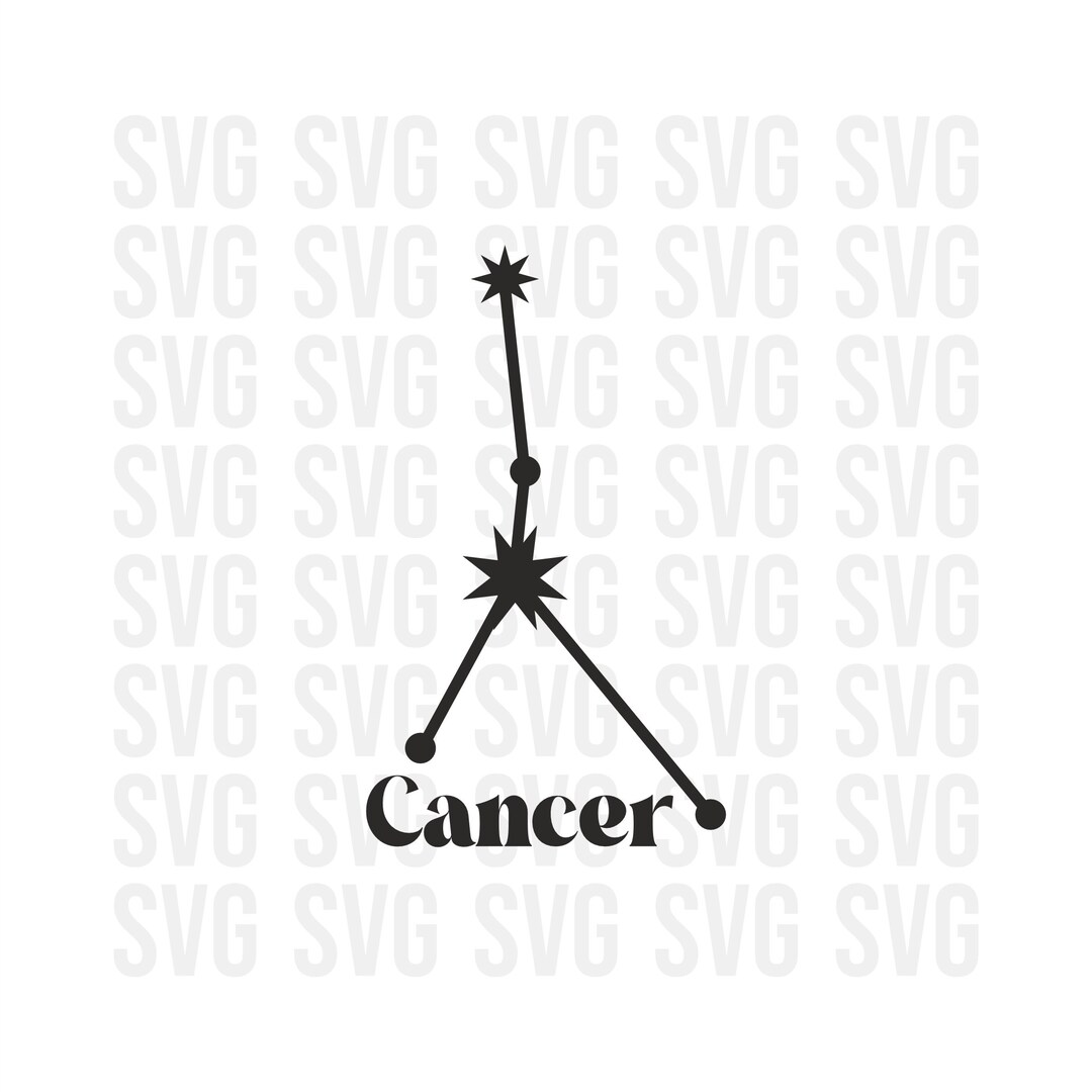 Cancer Zodiac Sign, Cancer Svg, Poster Making Svg, June Svg, Star ...