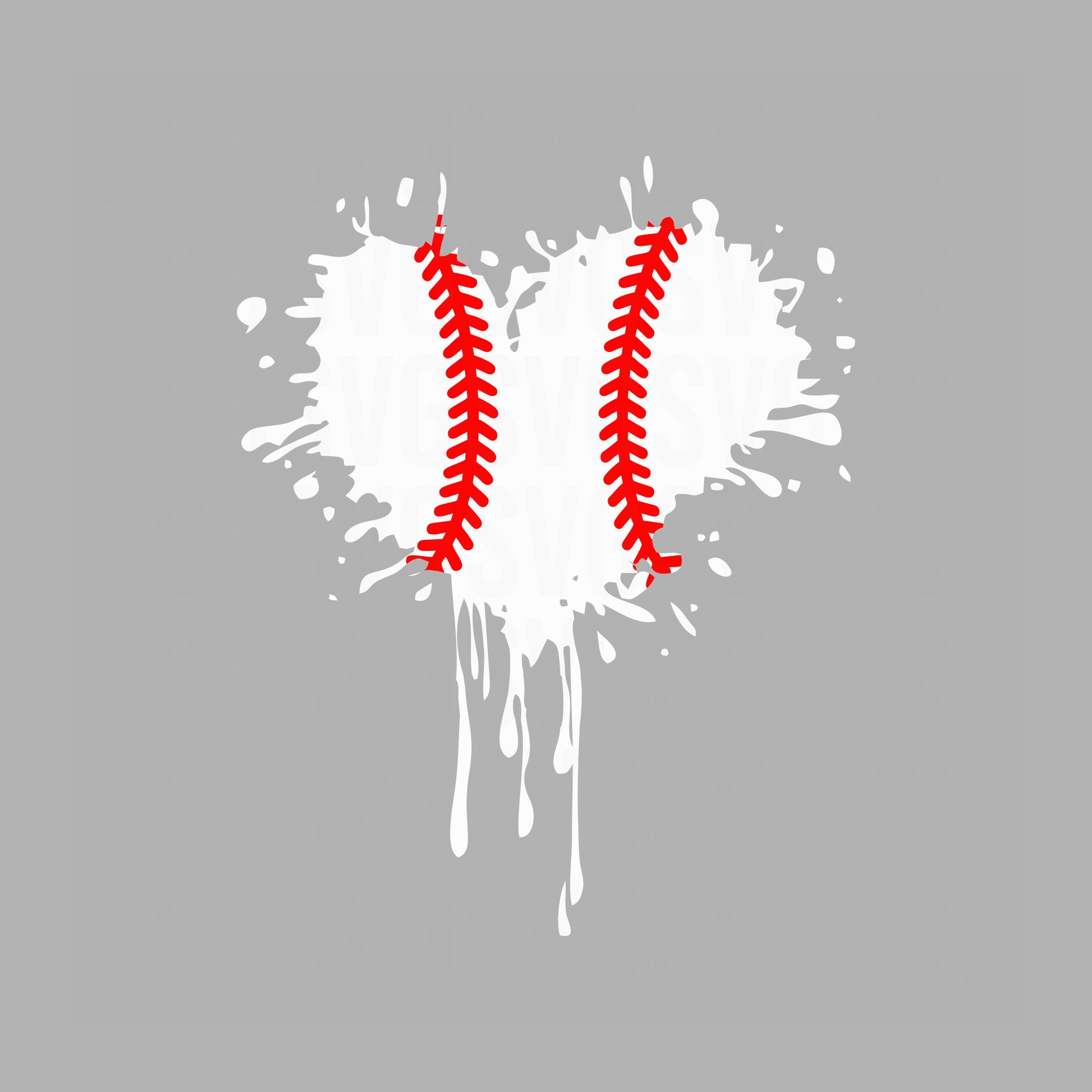 Splatter Baseball Heart Svg, Baseball Svg, Baseball Laces, Heart ...