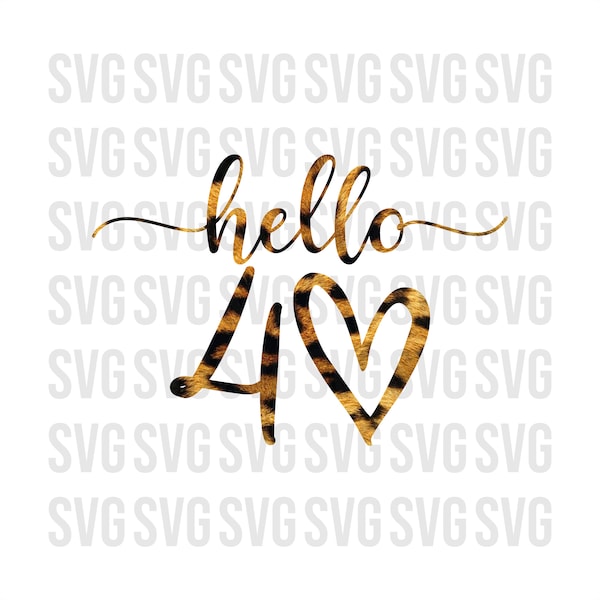 Hello 40 - Etsy