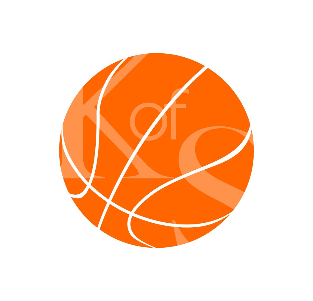 One or Two Color Basketball SVG, Basketball Outline, Custom Basketball ...