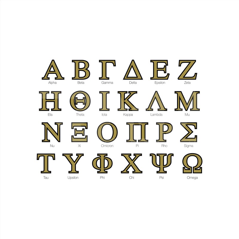 Greek Letters - Etsy