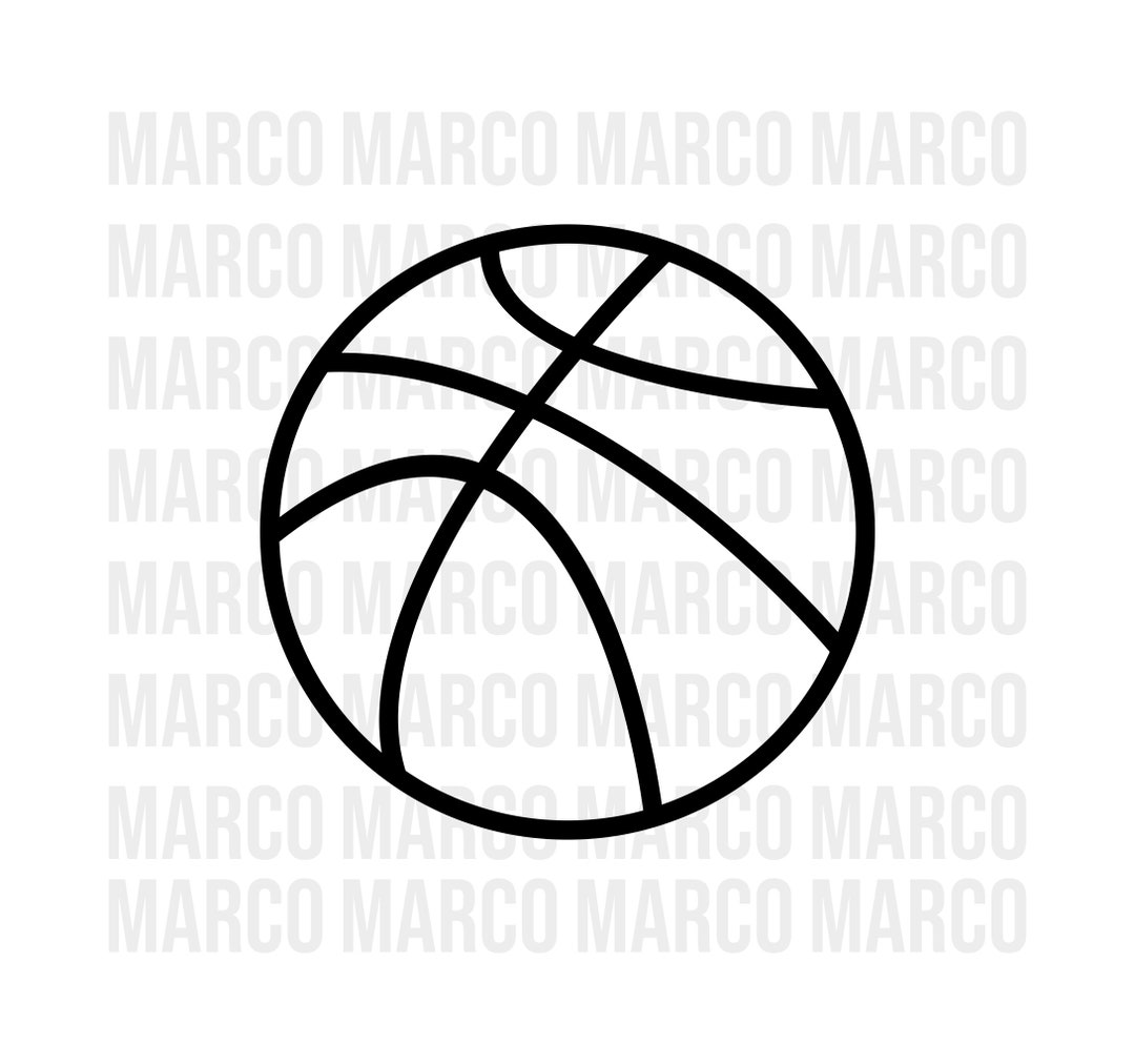 Onecolor Basketball SVG, Basketball Outline, Custom Basketball SVG ...