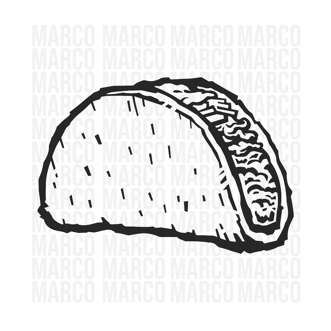 Soft Taco Clipart Black And White