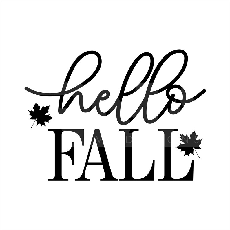 Hello Fall SVG Fall Leaves Svg Fall Svg Files for Cricut | Etsy
