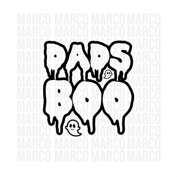 Dads Boo Outline Svg Cute Girl Boo Svg Girl Dad Svg Funny | Etsy New ...