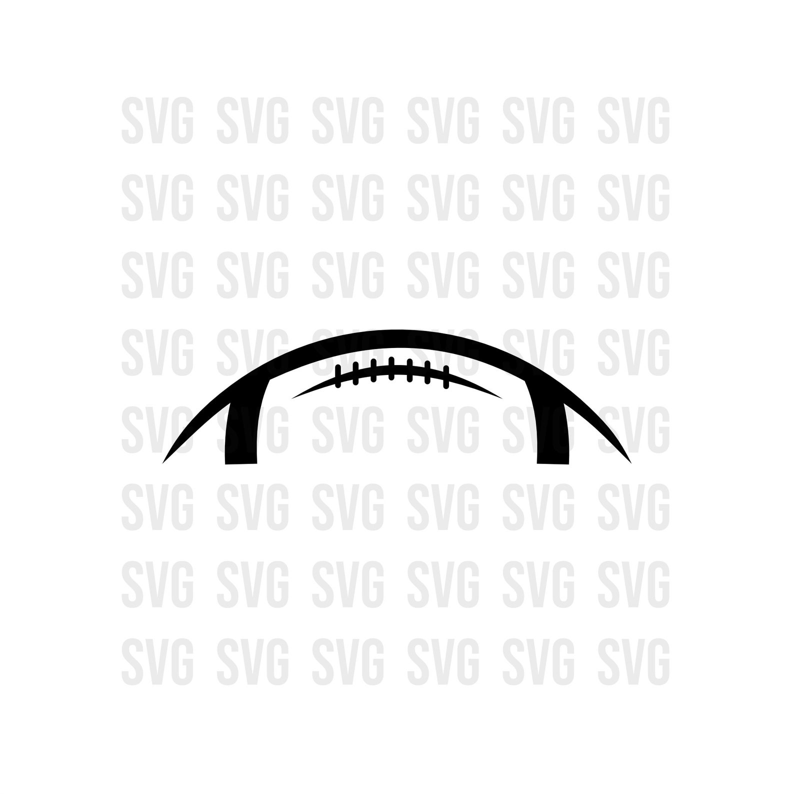 Half Football Svg, Custom Half Football Svg, Football Svg, American ...