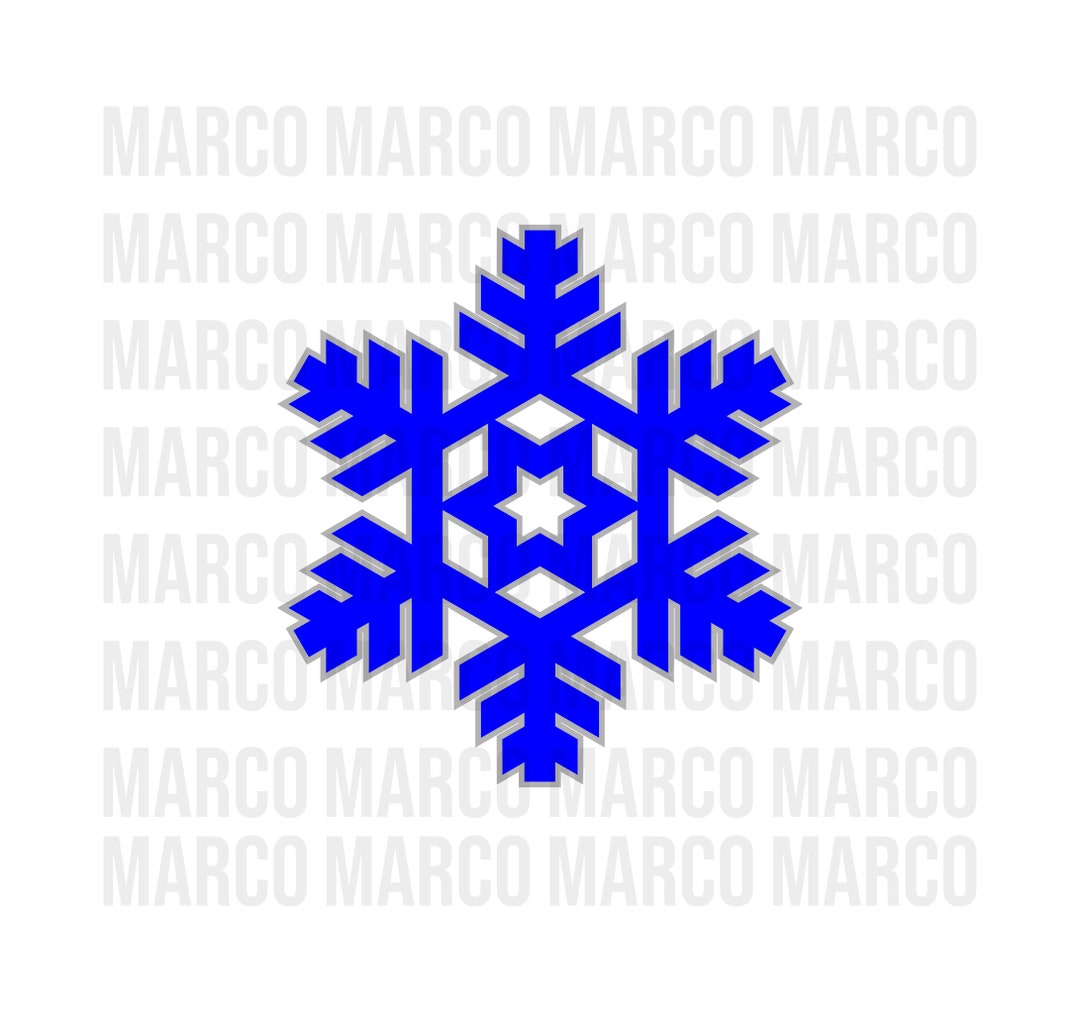 Snowflake SVG, 2 Color Snowflake Svg, Dxf, Png, Winter Svg, Christmas ...