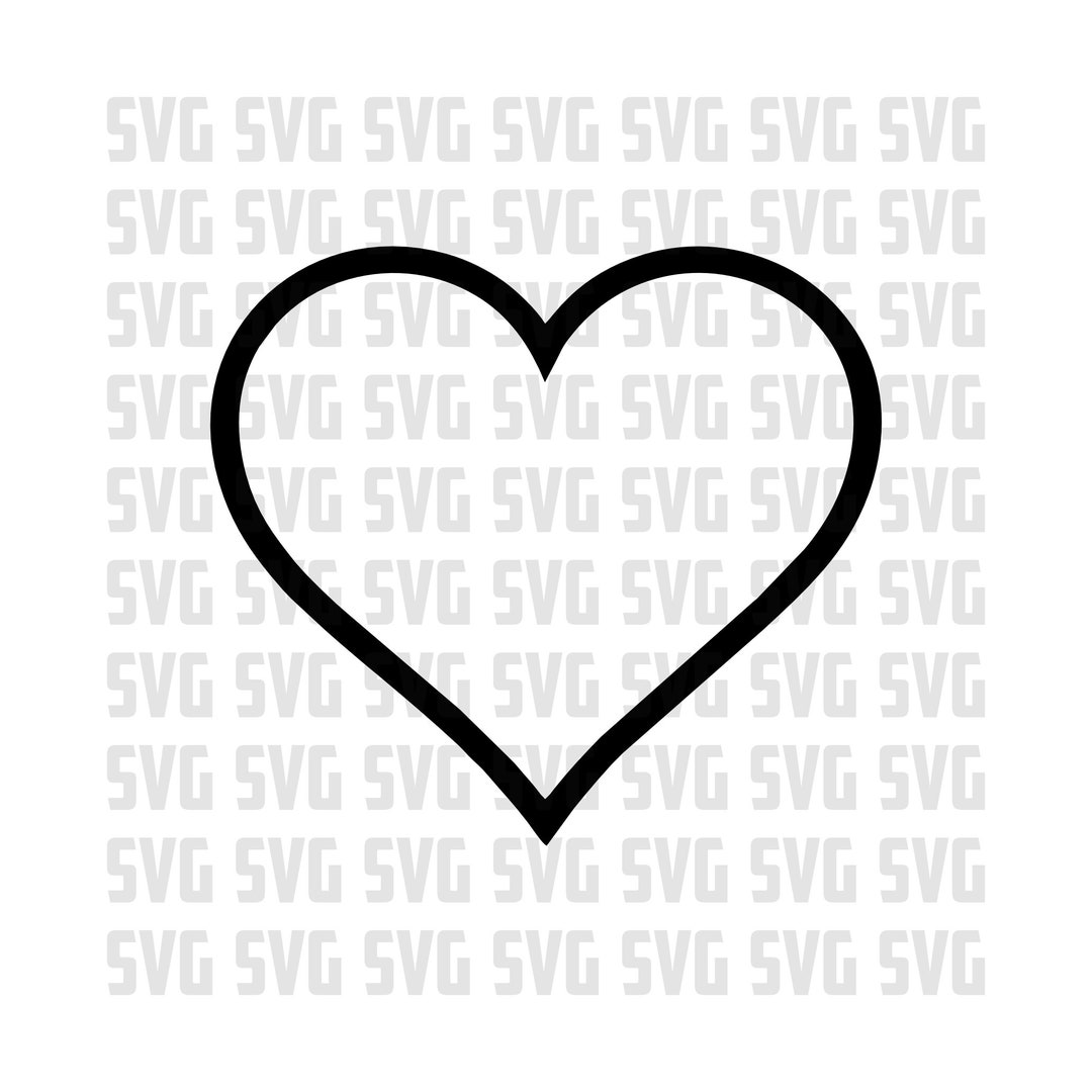 Heart Svg, Simple Heart Svg, Hear Outline Svg, Png, Cute Heart, Simple ...