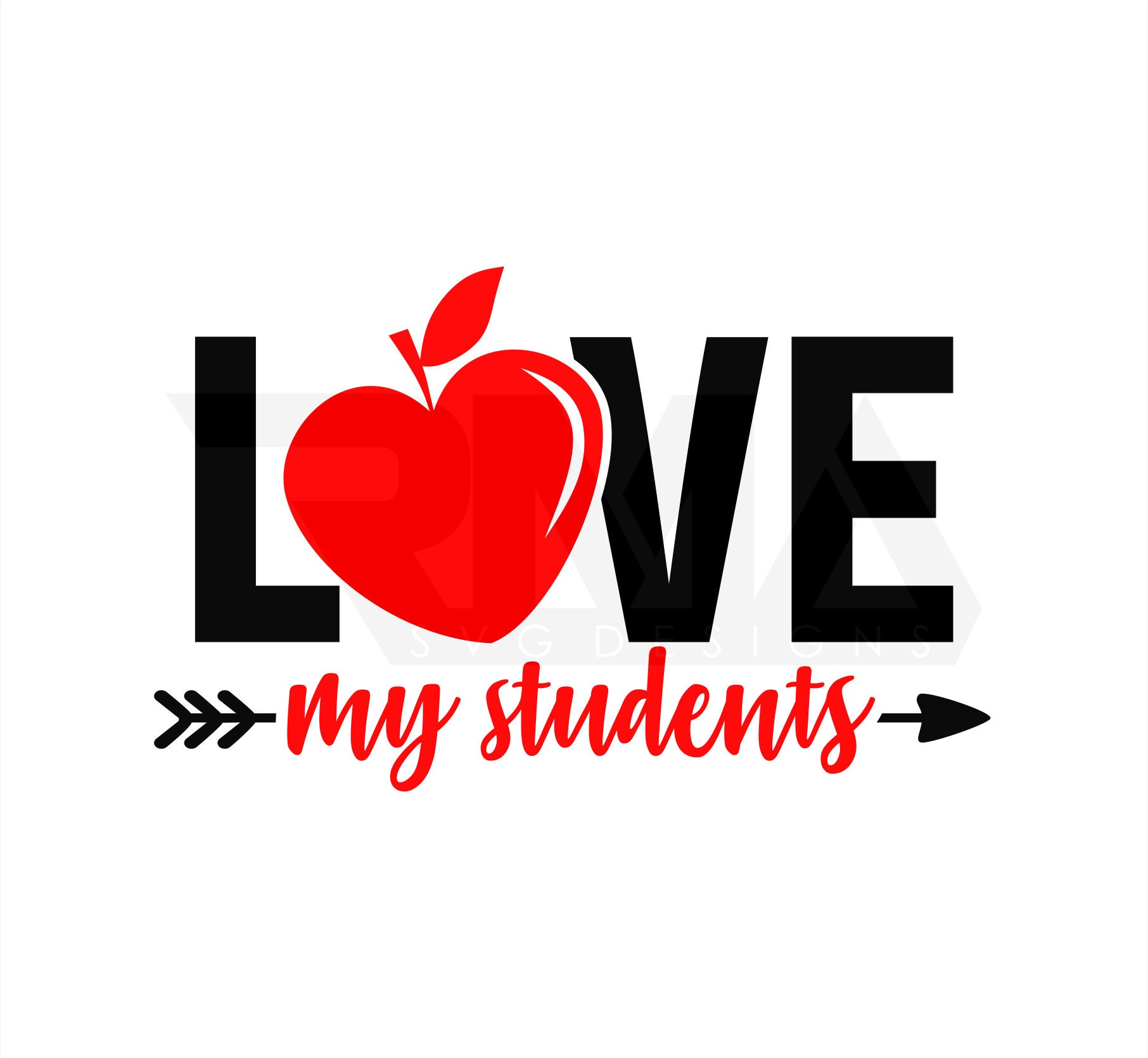 Love my students svg teacher cute svg teacher svg Apple | Etsy