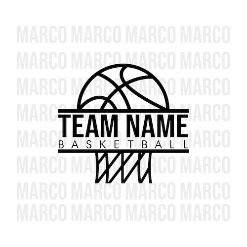 Basketball SVG Team Logo Svg Half Basketball Svg Custom - Etsy