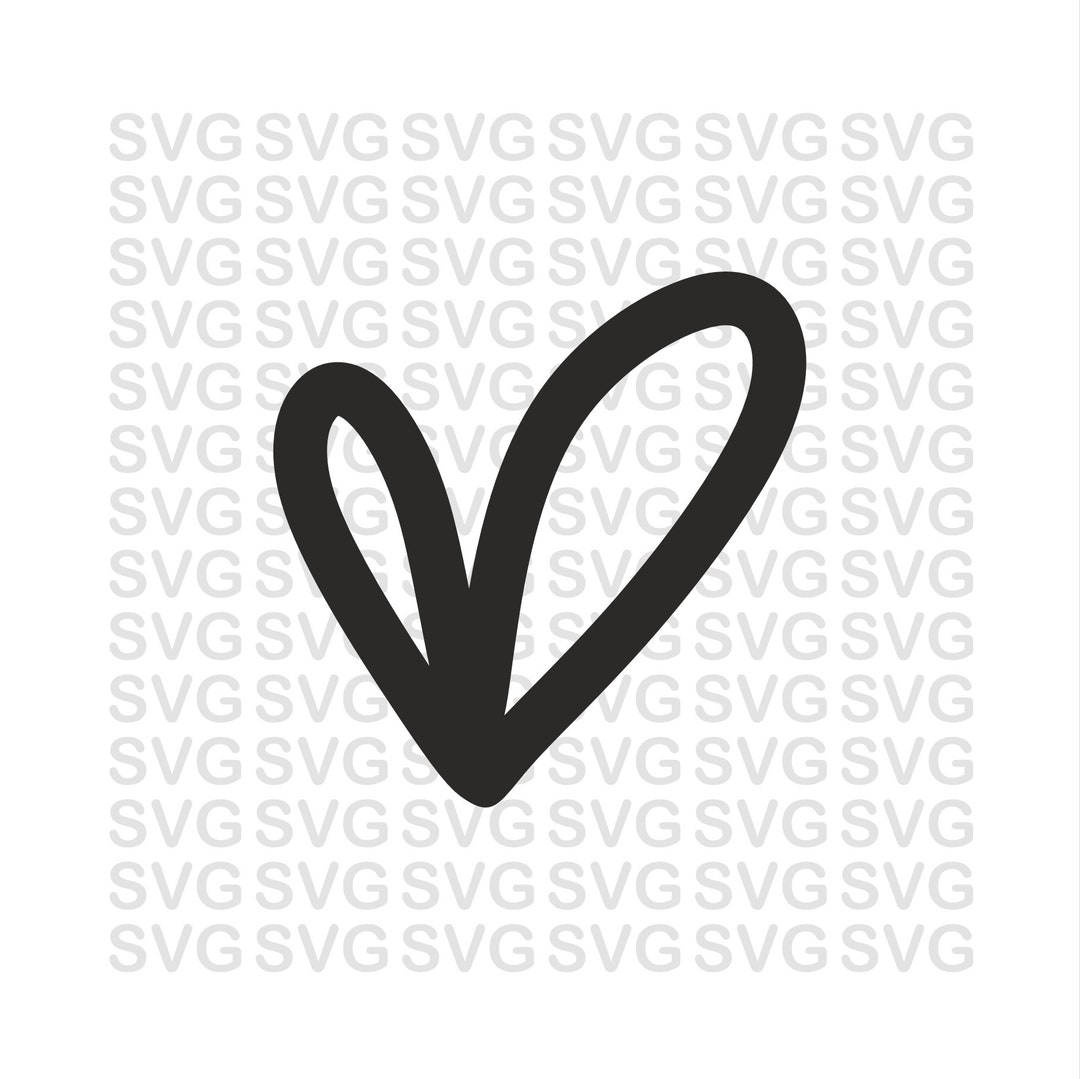 Cute Heart Svg, Hand Drawn Heart Svg, Fun Heart Design, Png, Svg for ...