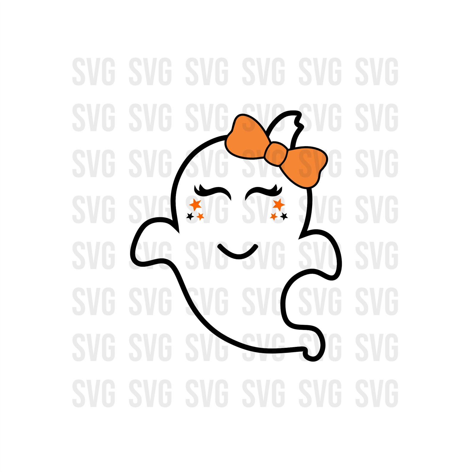 Cute Ghost Svg Ghost Svg Girly Ghost Svg Halloween Svg - Etsy