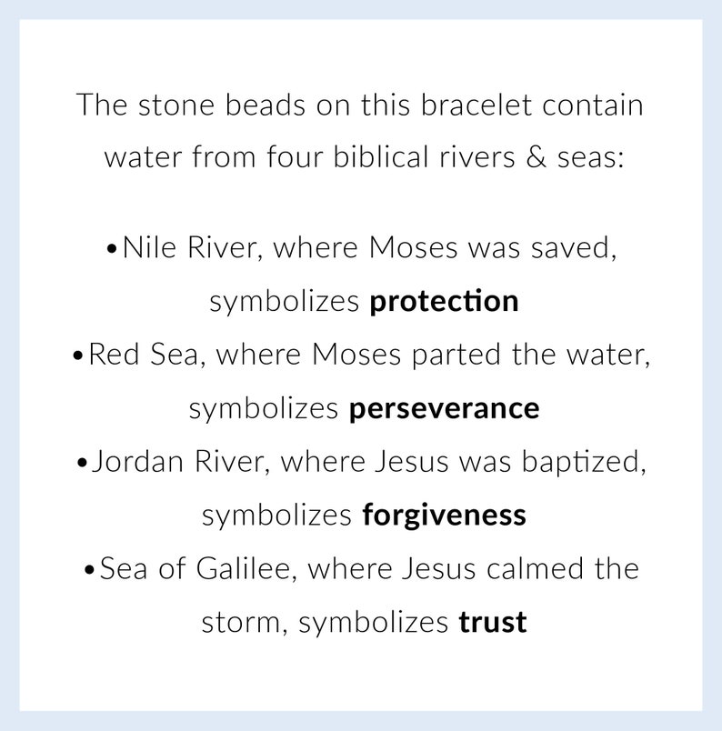 Christian Bracelet, Infused With Water From 4 Biblical Rivers and ...