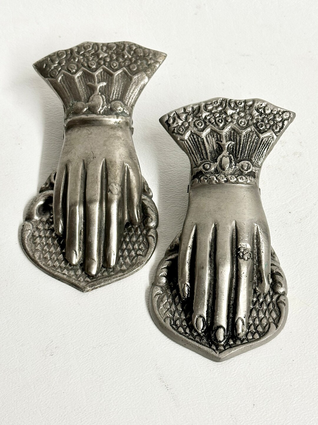 Pair of Antique Victorian White Brass Paper Clips - Etsy