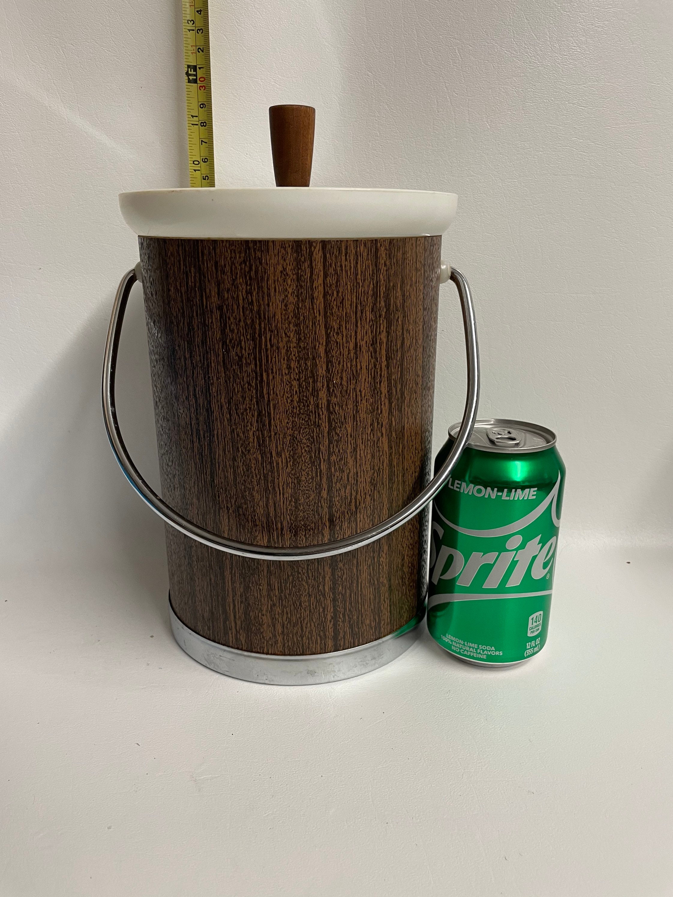 Mid Century Faux Wood Tiki Bar Ice Bucket - Etsy
