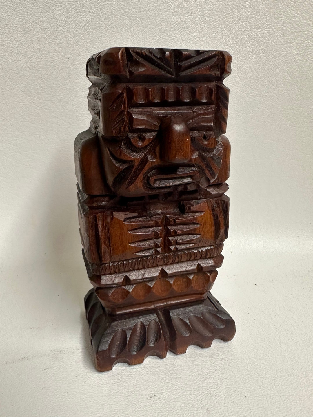 Vintage Hand Carver Wood Tiki Statue - Etsy