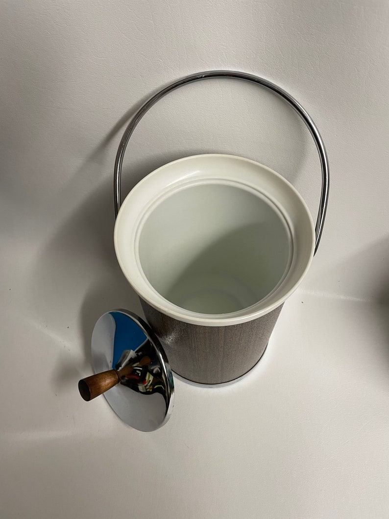 Mid Century Faux Wood Tiki Bar Ice Bucket - Etsy