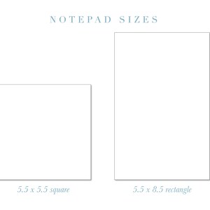 Personalized Watercolor Pink Scallop Notepad, Square Notepad, Rectangle ...