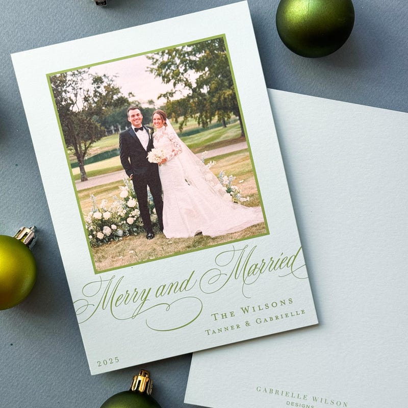 Christmas Newlywed Card - Etsy