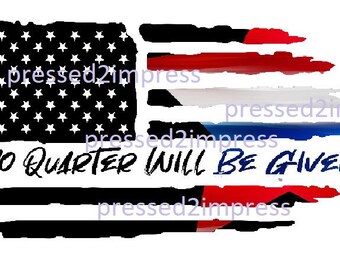 No Quarter Given Flag | Etsy